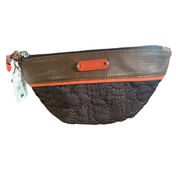 Fossil | Bags | Fossil Key Per Brown Cosmetic Bag New With Tags | Poshmark